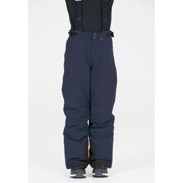 WHISTLER Jungen Skihose "Drizzle", blau, Gr. 140, unifarben, 100% Polyester, Hosen, mit Hosentr&auml;gern und wasserfester Eigenschaft