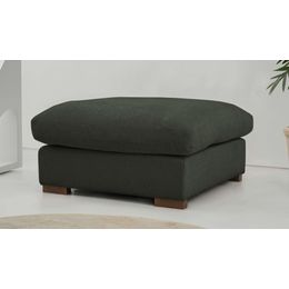 Polsterhocker OTTO HOME, B:92cm H:47cm T:92cm, gr&uuml;n, 100% PES, Hocker, "Coray", mit Federn und Daunen