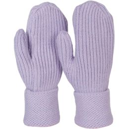 styleBREAKER Damen F&auml;ustlinge "Strick F&auml;ustlinge mit gemustertem Bund", lila, Modisch, Obermaterial: 100% Polyacryl PAN., Handschuhe