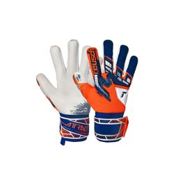 Reusch Damen Torwarthandschuhe "Attrakt Freegel Gold NC", blau, Gr. 10, mehrfarbig, 51% Elastodien, 34% Polyester, 5% Lederimitat, Handschuhe, mit