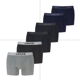 Levi's LEVI'S Herren Boxershorts "LEVIS MEN MEL WB BOXER BRIEF", Gr. S, schwarz, Single Jersey, Obermaterial: 95% Baumwolle, 5% Elasthan, Unterhosen,