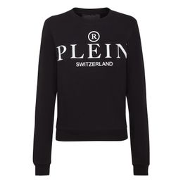 Philipp Plein Damen Sweatshirt "Iconic Plein", schwarz, Gr. XXL, Obermaterial: 100% Baumwolle, Sweatshirts