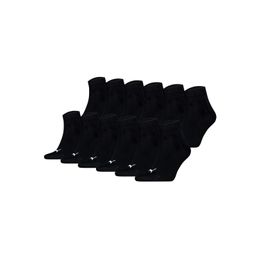 Puma Herren Kurzsocken "Socken Quarter Plain ECOM 12P 12er Pack", Gr. 47, schwarz, Obermaterial: 68% Baumwolle CO. 18% Polyamid PA. 12% Polyester
