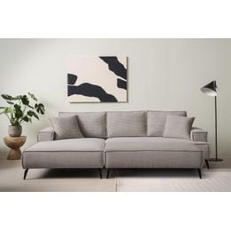 Ecksofa OTTO HOME, B:275cm H:83cm T:173cm, braun, Wohnzimmer, Sofas, "TVINNU Cord, L-Form, 275 cm, mit Hocker", stellbar zum Schlafsofa
