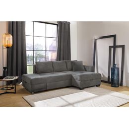 Jockenh&ouml;fer Ecksofa, B:247cm T:109cm, grau, JOCKENH&Ouml;FER GRUPPE, Korpus: 100% Polyester;Kissen: 100% Polyester, Wohnzimmer, Sofas, "Fantasy L-Form, B: 247 cm,