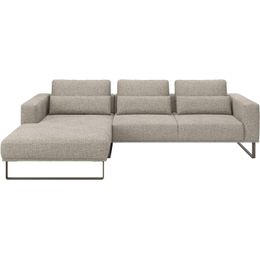 Ecksofa Musterring, B:292cm H:88cm T:185cm, beige, 92% Polyester, 8% Baumwolle, Wohnzimmer, Sofas, "JUSTB PM100, stilvoller Lounge-Komfort von