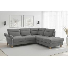 Sit & More Ecksofa SIT & MORE, B:218cm H:90cm T:212cm, beige, 100% Polyester, Wohnzimmer, Sofas, "Pamela, B: 218 cm, L-Form, wahlweise mit Schlaffunktion und