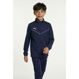 Puma Kinder Trainingsjacke "TEAMRISE TRAINING POLY JACKET JR", blau, Gr. 164, unifarben, Piqu&eacute;, Obermaterial: 100% Polyester, Jacken, f&uuml;r