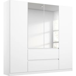 Dreht&uuml;renschrank Rauch, B:181cm H:197cm T:54cm, wei&szlig;, Holzwerkstoff, Schr&auml;nke, "Kleiderschrank Schrank Garderobe W&auml;scheschrank Ankleide NIDDA", mit