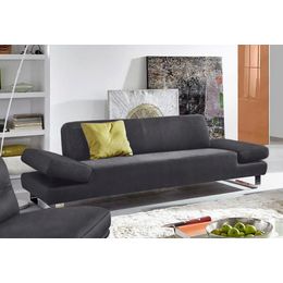 2-Sitzer W.Schillig, B:202cm H:76cm T:91cm, grau, Flachgewebe S22 (100% Polyester);Stoff S37 (100% Polyester): Luxus-Microfaser in