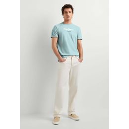 Pepe Jeans Herren T-Shirt "basic t-shirt EGGO N"schwarz acqua blau, Gr. L, 100% Baumwolle, Shirts