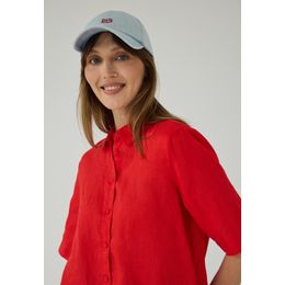 Damen Baseball Caplight blau soft wash, STREET ONE STUDIO, bedruckt, Denim/Jeans, Microfaser, Caps, mit Wordingprint