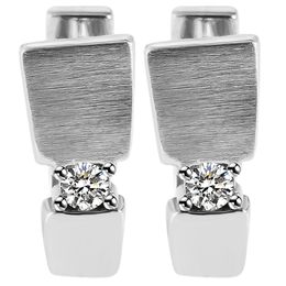 Adelia&acute;s ADELIA ́S Damen Klappcreolen "Ohrringe &ndash; Klappcreole aus 925 Silber mit Zirkonia", silber, Silber 925 (Sterlingsilber), Ohrringe, Geschenkidee: