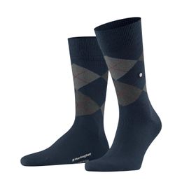 Burlington Damen Socken "Edinburgh", Gr. 40, blau, Obermaterial: 71% Schurwolle WV. 29% Polyamid PA., glatt, Socken