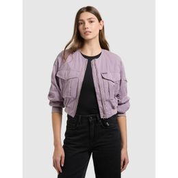Khujo Damen Blouson "ROMY", lila, Gr. S, unifarben, Twill, 100% Baumwolle, Jacken