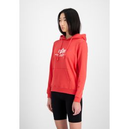 Damen Hoodie "New Basic Hoodie BL W", rot, Gr. XS, Alpha Industries, Obermaterial: 80% Baumwolle, 20% Polyester, Sweatshirts