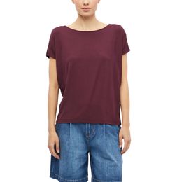 s.Oliver Damen T-Shirtburgundy, Gr. 42, Jersey, Obermaterial: 95% Viskose, 5% Elasthan, Shirts, mit Markenlabel