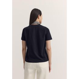 Bugatti Damen T-Shirt "Modern Fit"390, marine, Gr. XL, unifarben, 95% Baumwolle, 5% Elasthan, Shirts, Modern Fit Baumwoll-Stretch Rundhals