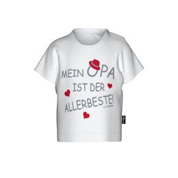 TRIGEMA Jungen T-Shirt "TRIGEMA T-Shirt Opas Liebling", wei&szlig;, Gr. 116, Feinripp, 100% Baumwolle (Bio-Baumwolle kbA), Shirts