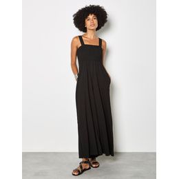 Apricot Damen Jumpsuit "Jumpsuit aus Jersey", schwarz, Gr. 34, uni, gewebt, Obermaterial: 54% Baumwolle CO. 46% Polyester PES., Overalls, mit weitem