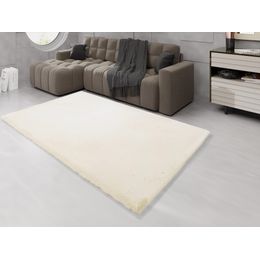 Hochflor-Teppich, B:140cm H:38mm L:200cm, beige, OCI DIE TEPPICHMARKE, Polyester, Teppiche, "ALISSA, Fell Haptik", Kuschelig softer weicher Flor,