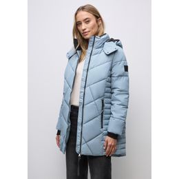 Street One Damen Steppmantelsterling blau, Gr. 46, unifarben, Stoff, Obermaterial: 100% Polyester. Futter: 100% Polyester. F&uuml;llung: 100% Polyester,