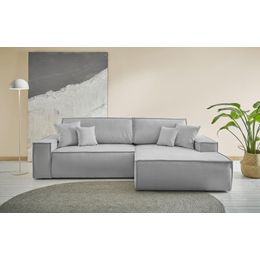 Ecksofa OTTO HOME, B:267cm H:85cm T:167cm, silber, Bezugstoff 100% PES ;Atmungsaktives Gewebe ;Easy Clean ;Gramatur 340g/ qm +/- 5%, Wohnzimmer,