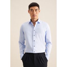 Seidensticker Herren Businesshemd "Slim", blau, Gr. 44, unifarben, 100% Baumwolle, Hemden, Slim 1/1 Kentkragen Uni
