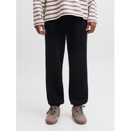 Jack & Jones JACK & JONES Herren Sweathose "JPSTKARL BRADLEY SWEAT PANT CUFFED"schwarz, Gr. S, unifarben, angeraute Sweatware, Obermaterial: 65% Polyester, 35%