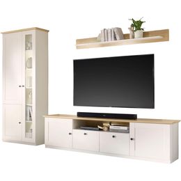 Wohnwand OTTO HOME, B:298cm H:200cm T:43cm, wei&szlig;, Holzwerkstoff, Wohnzimmer, Kastenm&ouml;bel-Sets, "Brest, Anbauwand im Landhausstil, Komplettset,
