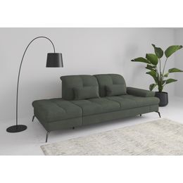 Sit & More Recamiere SIT & MORE, B:231cm H:90cm T:122cm, gr&uuml;n, 90% Polyester, 10% Polyamid, Sofas, "Amica, inkl. Sitztiefenverstellung und Armteilverstellung",