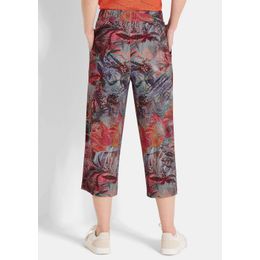 GOLDNER Damen Schlupfhose "Kurzgr&ouml;&szlig;e Moderne Printhose mit floralem Muster", bunt, Gr. 21, Obermaterial: 96% Viskose CV. 4% Elasthan EL., Hosen,