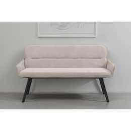 Sitzbank ByLiving, B:140cm H:90cm T:62cm, beige, Stoff, Esszimmer, Sitzb&auml;nke, "Rico", gem&uuml;tliche Esszimmerbank in 140 oder 160cm, hochwertiger