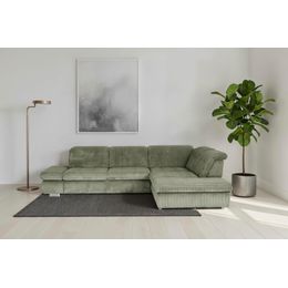 Ecksofa DIE PLANBAR, B:323cm H:84cm T:260cm, gr&uuml;n, 88% Polyester, 12% Polyamid, Wohnzimmer, Sofas, "MP-IN17004 L-Form, Breite 323 cm, mit