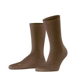 Falke Damen Socken "Run Rib Crew", braun, Gr. 37, glatt, Obermaterial: 70% Baumwolle CO. 28% Polyamid PA. 2% Elasthan EL., Socken