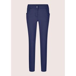 Madeleine Mode MADELEINE Damen Stoffhose "Hose Schlanke Five-Pocket mit Stretch-Komfort", blau, Modern, Gr. 40, Obermaterial: 71% Baumwolle CO. 26% Modal CMD. 3%