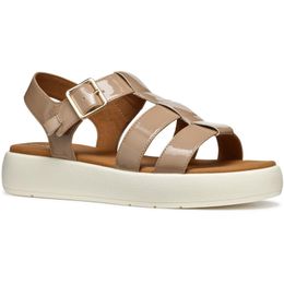 Geox D CAMALEI Synthetische Polyurethan Damen Karamell Sandalen