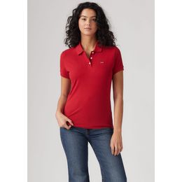 Levi's LEVI'S Damen Poloshirt "LEVI'S HM POLO", rot, Gr. XS, Piqu&eacute;, Obermaterial: 95% Baumwolle, 5% Elasthan, Shirts, Piqu&eacute; aus elastischer Baumwollmischung