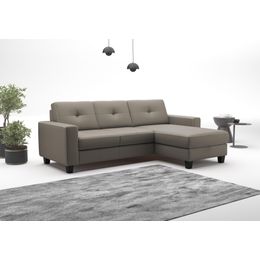 Ecksofa OTTO HOME, B:239cm H:91cm T:164cm, braun, Wohnzimmer, Sofas, "Varese", wahlweise mit Schlaffunktion und Bettkasten