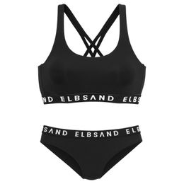 ELBSAND Bustier-Bikini Bikini Set Damen - Gr&ouml;&szlig;e 38 / C/D - schwarz