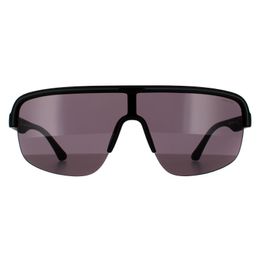 Police Semi Rimless Mens Matte Black Smoke Grey Sonnenbrille
