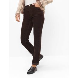 Brax Damen Cordhose Style CAROLA BRUNETTE, dunkelrot, Gr. 48K