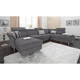 Sit & More Wohnlandschaft SIT & MORE, B:331cm H:97cm T:228cm, grau, Flachgewebe (90% Polyester, 10% Polyamid);Luxus-Microfaser (100% Polyester);Struktur (100%