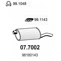Asso Endschalld&auml;mpfer 077002 f&uuml;r DAEWOO
