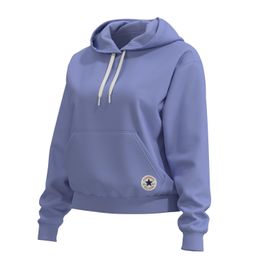 Converse Damen Kapuzensweatshirt "CHUCK PATCH HOODIE", lila, Gr. L, Obermaterial: 80% Baumwolle, 20% Polyester, Sweatshirts, mit Kapuze, Langarm, aus