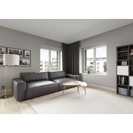 Big-Sofa Musterring, B:252cm H:81cm T:124cm, grau, Flachgewebe FLORIS (100% Polyester);Flachgewebe VALMONT (60% Baumwolle/ 40% Leinen);Microfaser