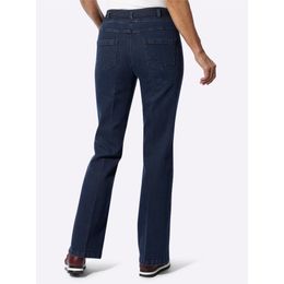 Classic Basics Damen Bootcut-Jeansdunkelblau, Gr. 40, unifarben, 81% Baumwolle, 17% Polyester, 2% Elasthan, Jeans