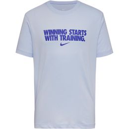 Nike DRI-FIT WINNING Funktionsshirt Herren - Gr&ouml;&szlig;e L - blau