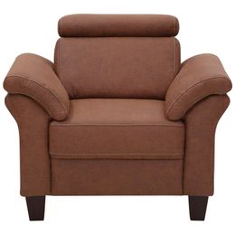 Sessel OTTO HOME, B:101cm H:84cm T:93cm, braun, Luxus-Microfaser (100% Polyester);Luxus-Microfaser Lederoptik (100% Polyester), ;Struktur fein (100%