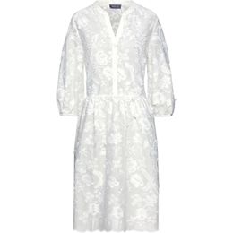 WHITE LABEL Kleid mit Blumenstickerei Wei&szlig; (Gr&ouml;&szlig;e: 48)